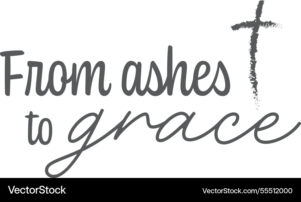 Ash wednesday typography design Royalty Free Vector Image