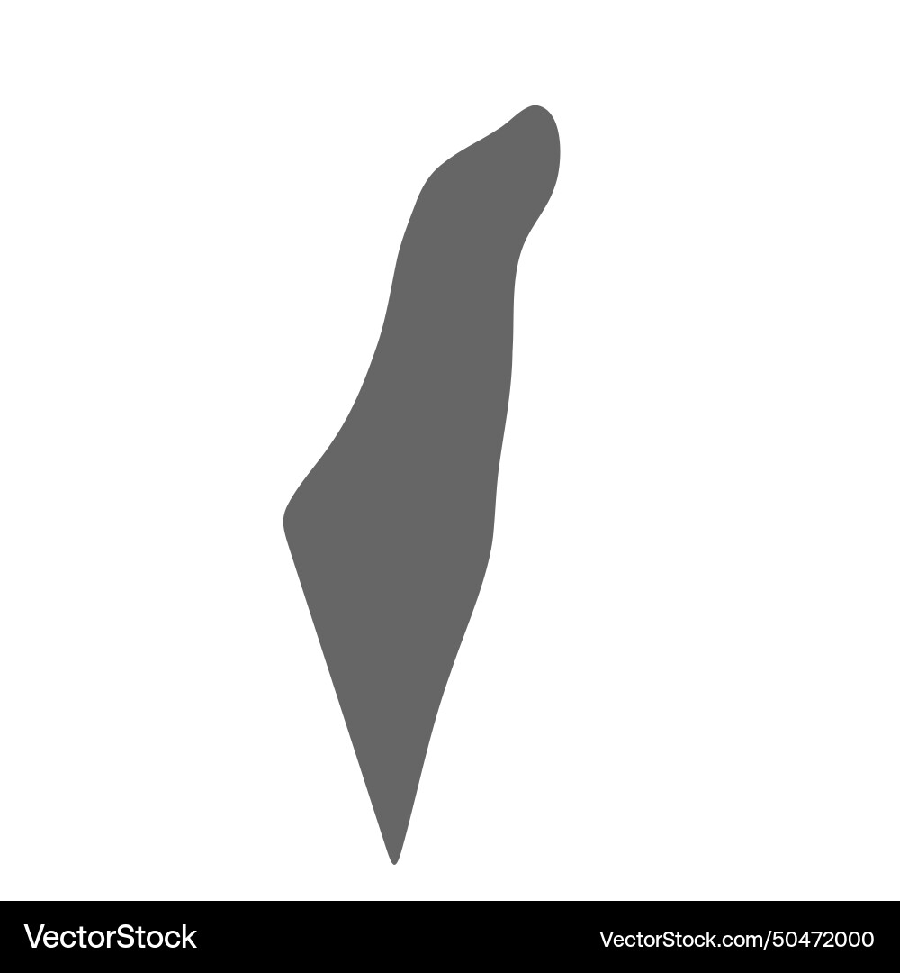 Israel simplified smooth country map Royalty Free Vector