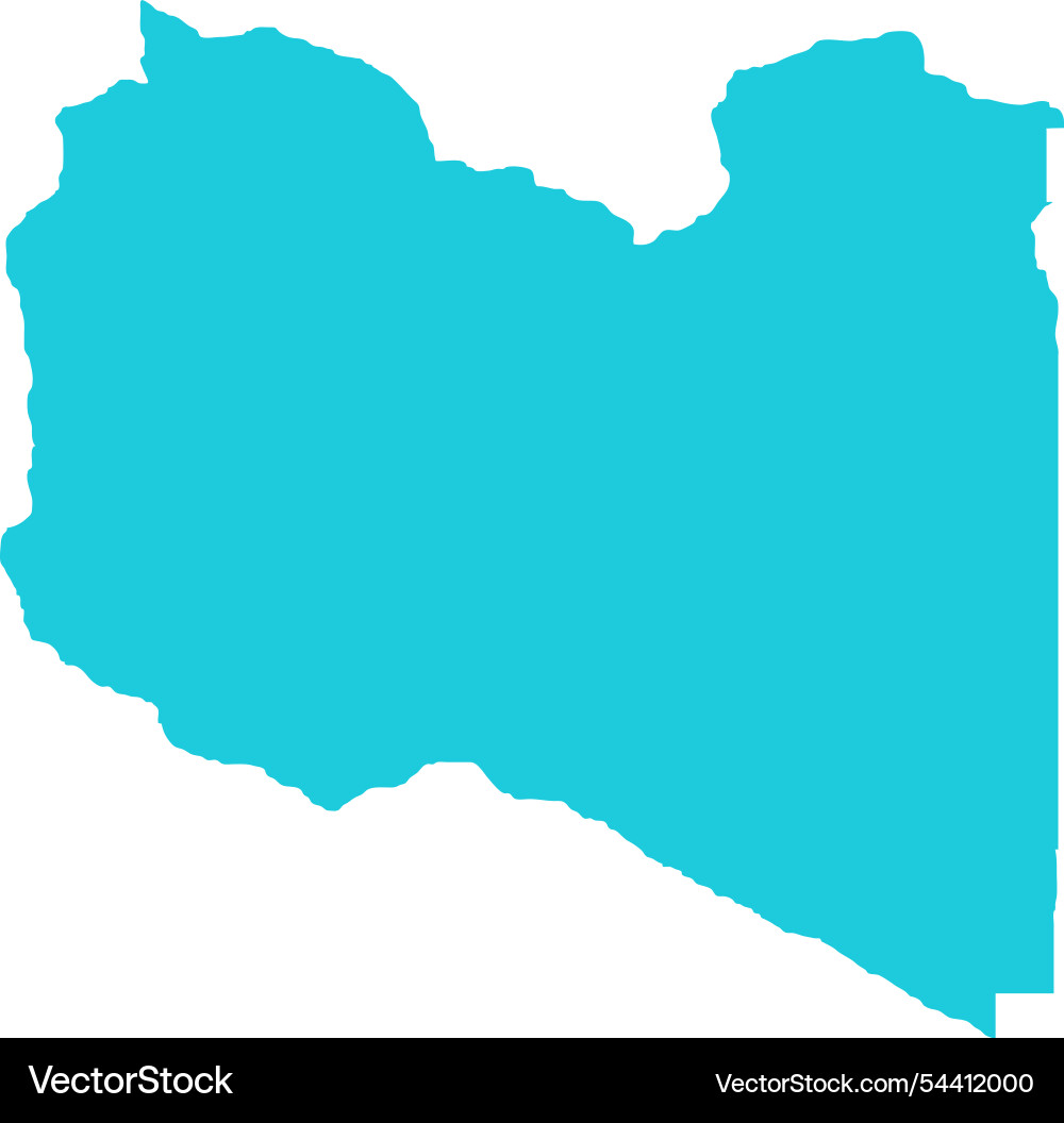 Libya map in blue country map libya border map Vector Image