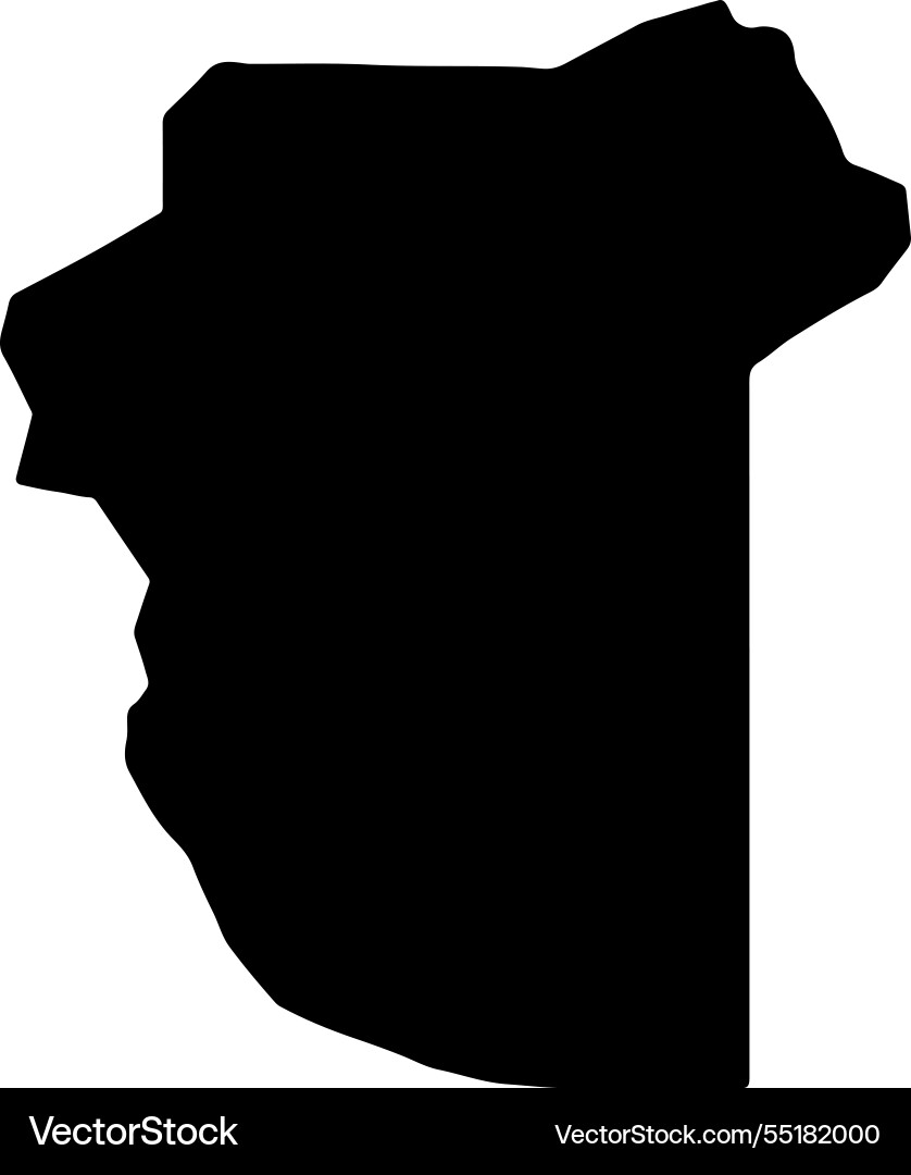 Masaka uganda silhouette map Royalty Free Vector Image