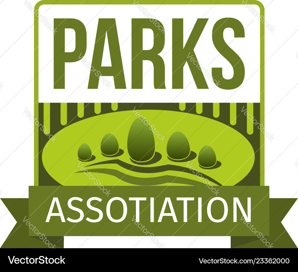 Park landscaping label for landscape design Vector Image