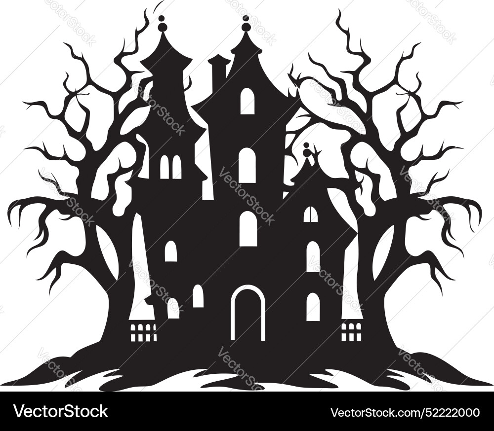 Spooky Haunted House Symbol Royalty Free Vector Image
