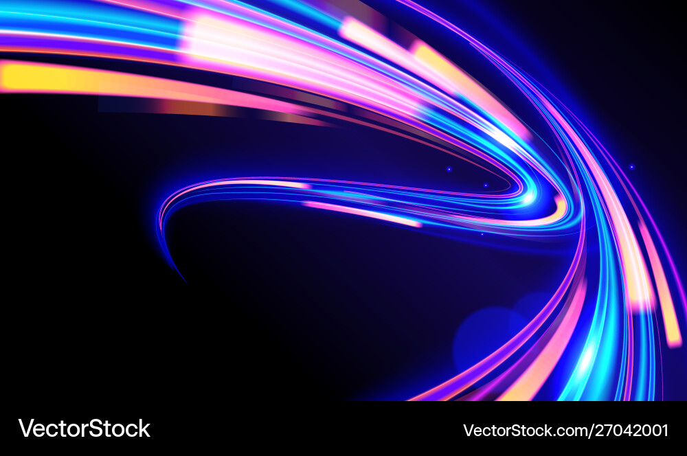 Cyberpunk Light Trails Royalty Free Vector Image