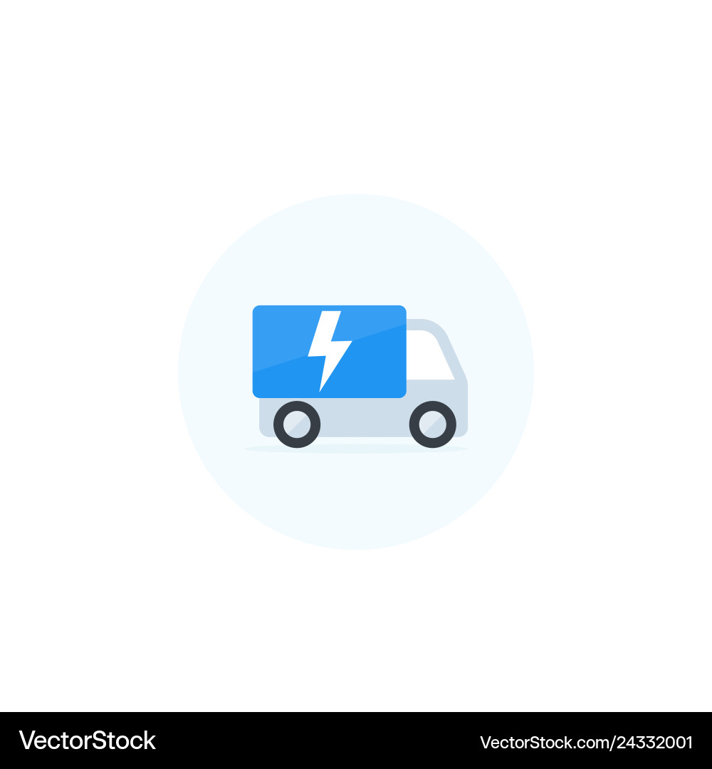 Electric van Royalty Free Vector Image - VectorStock