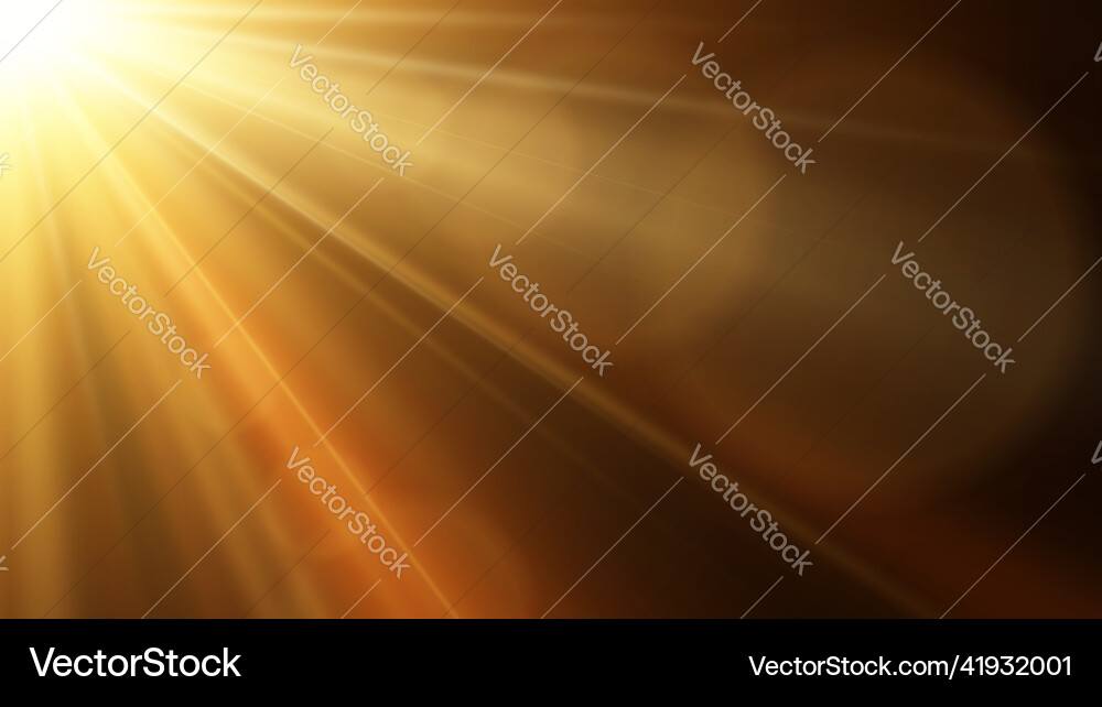 Golden star sun with rays Royalty Free Vector Image