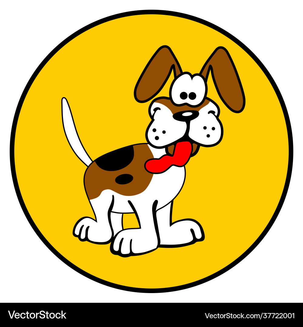 Happy dog Royalty Free Vector Image - VectorStock