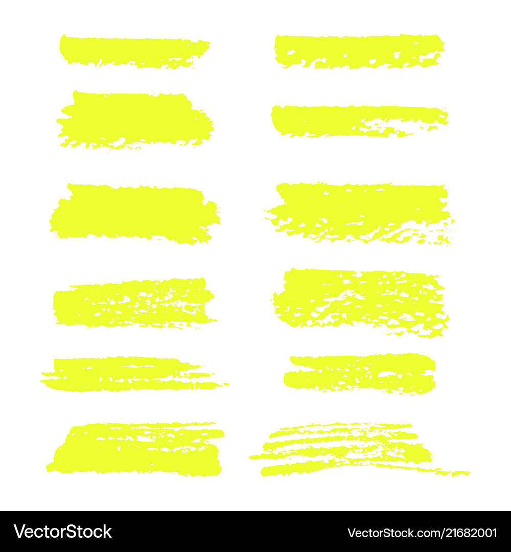 Highlighter brush lines hand drawing Royalty Free Vector