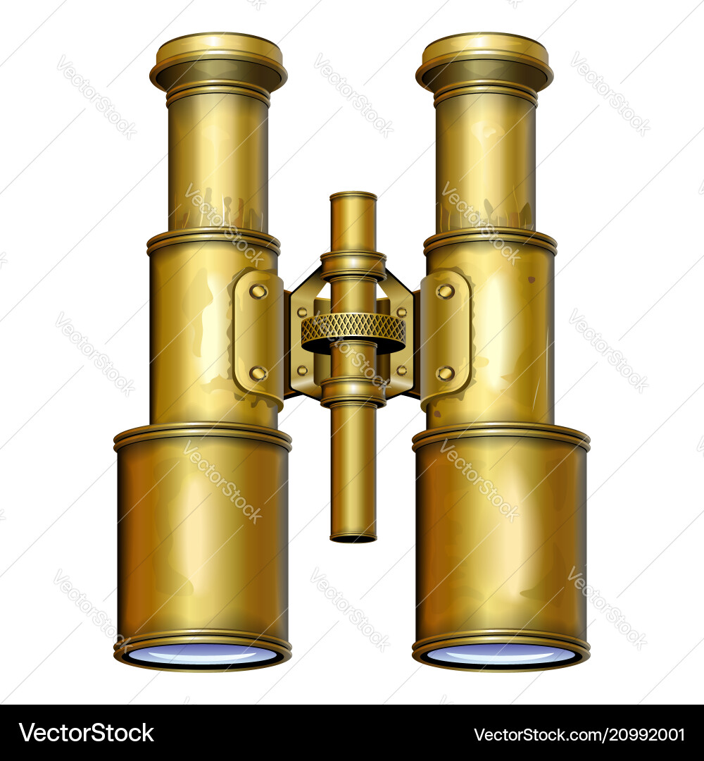 Old binoculars Royalty Free Vector Image - VectorStock