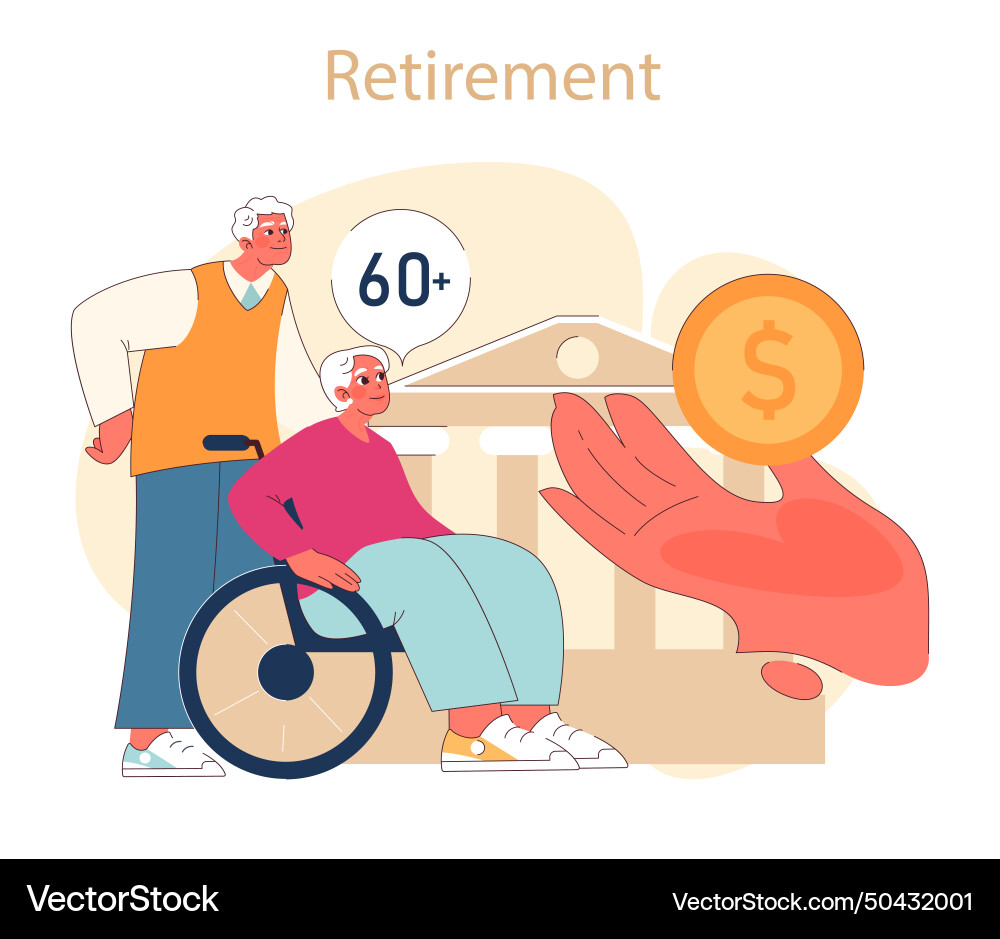 Retirement readiness concept Royalty Free Vector Image