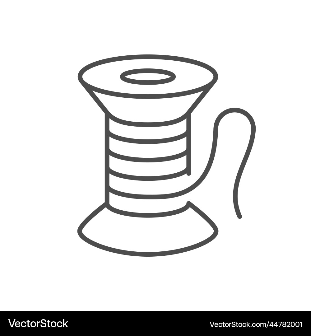 Sewing Spool Icon - Line Art Royalty Free Vector Image