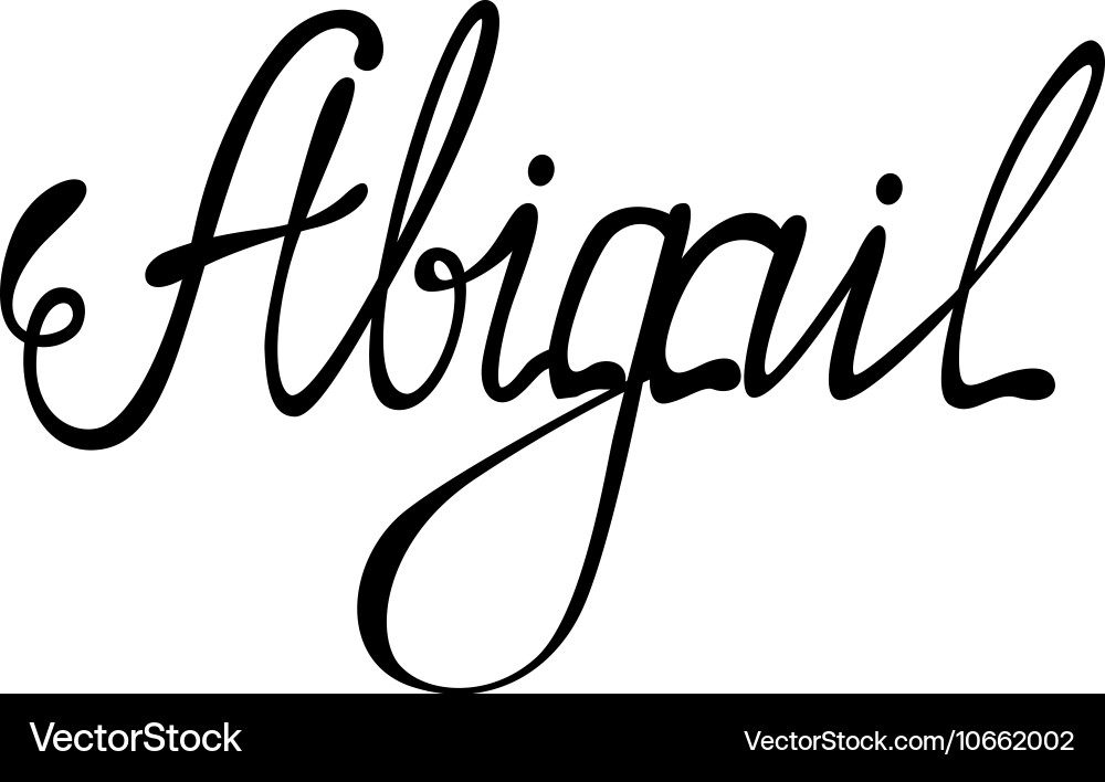 Abigail name lettering Royalty Free Vector Image