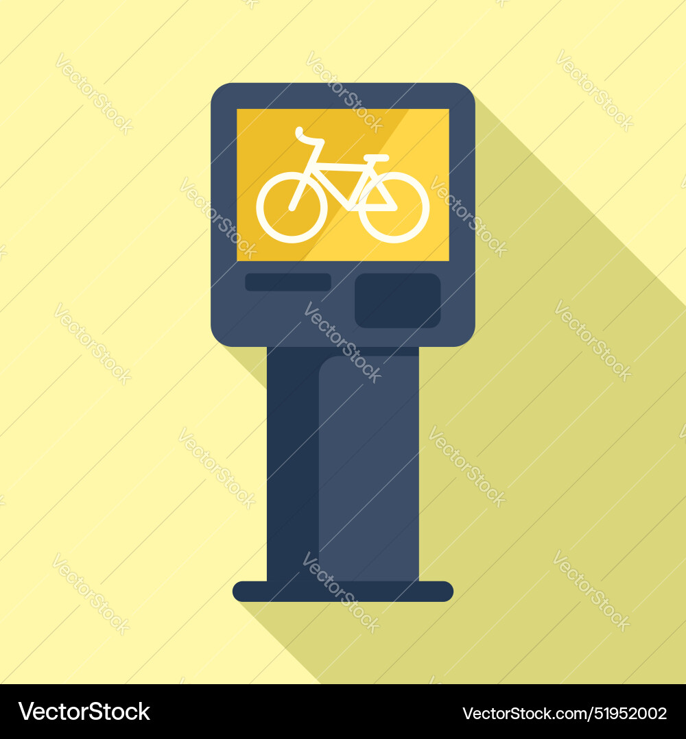 Bike sharing station terminal showing bicycle icon