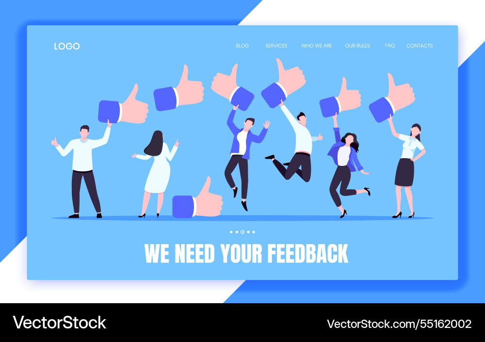 Customer feedback employee or client satisfaction Vector Image