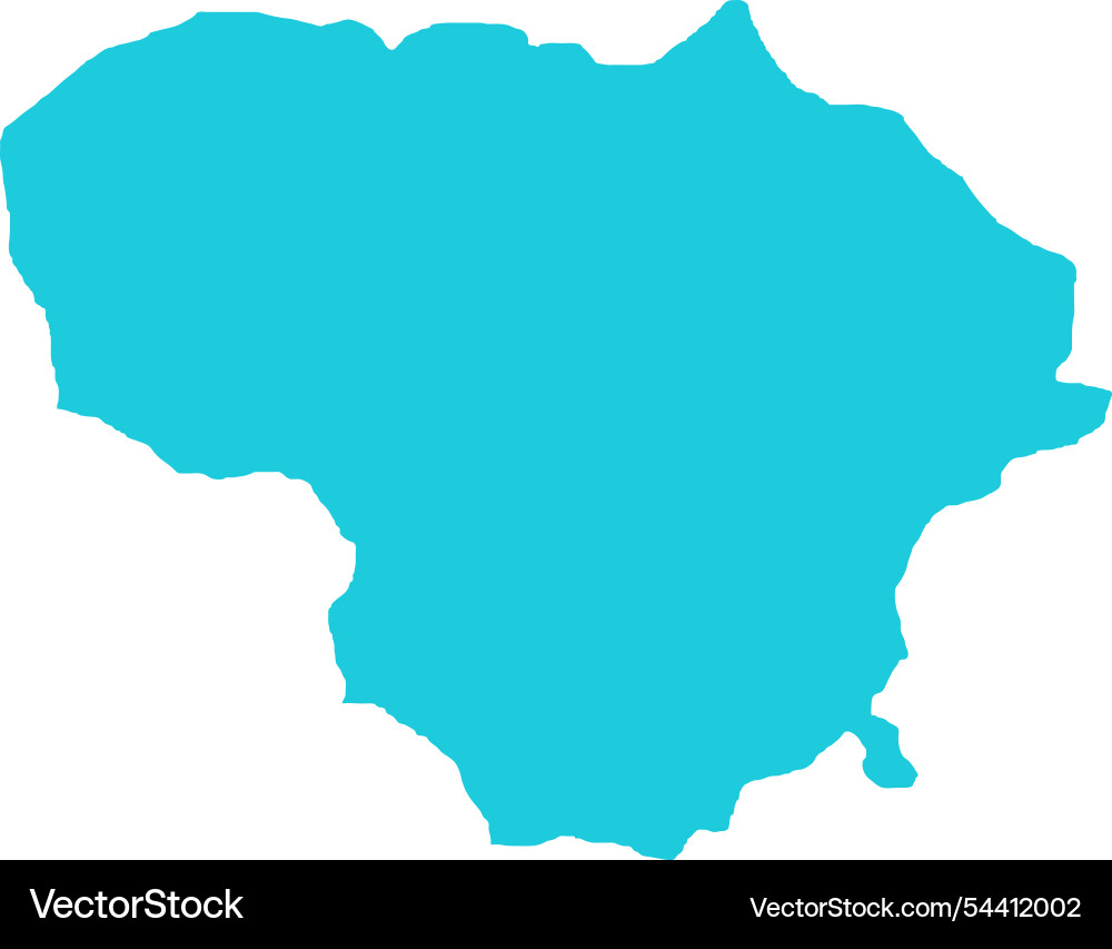 Lithuania map in blue country map lithuania Vector Image