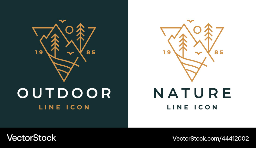 Outdoor nature line icon Royalty Free Vector Image