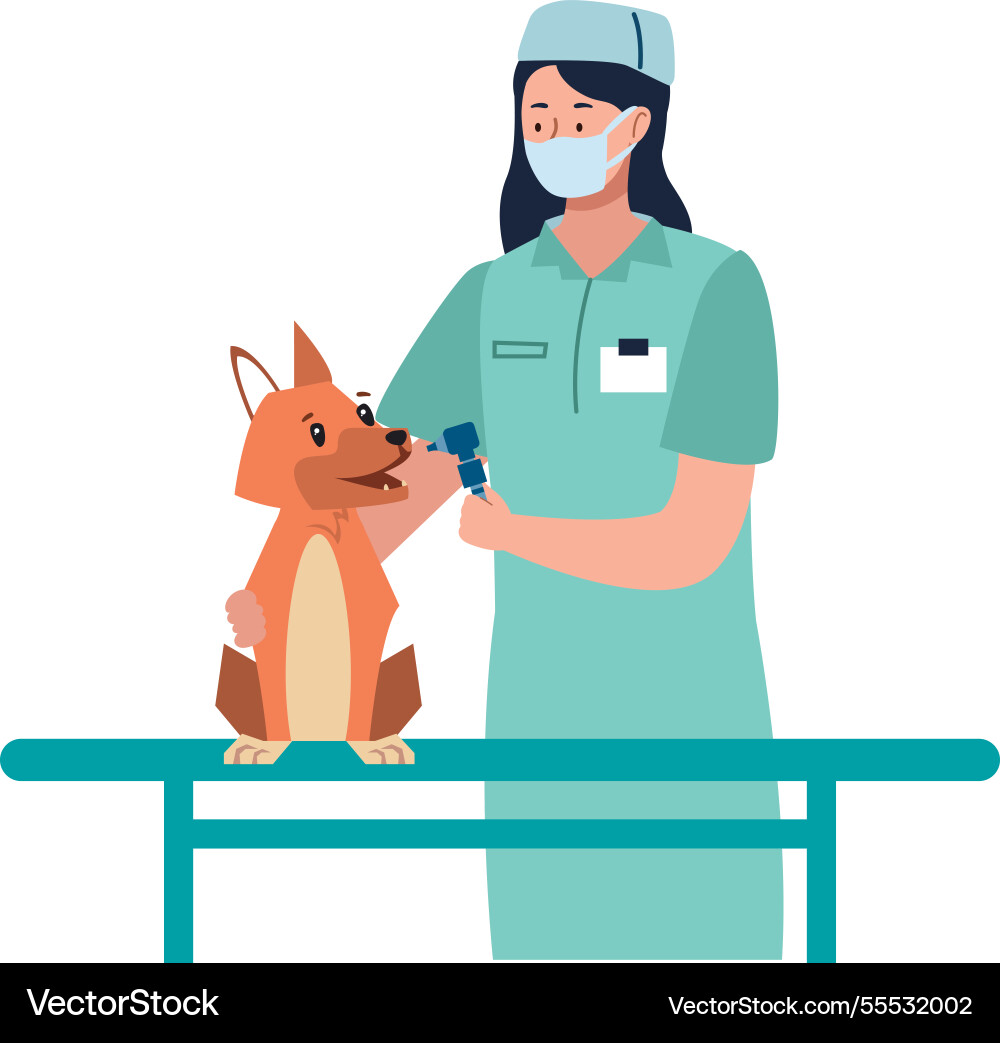 Pet dental exam icon Royalty Free Vector Image