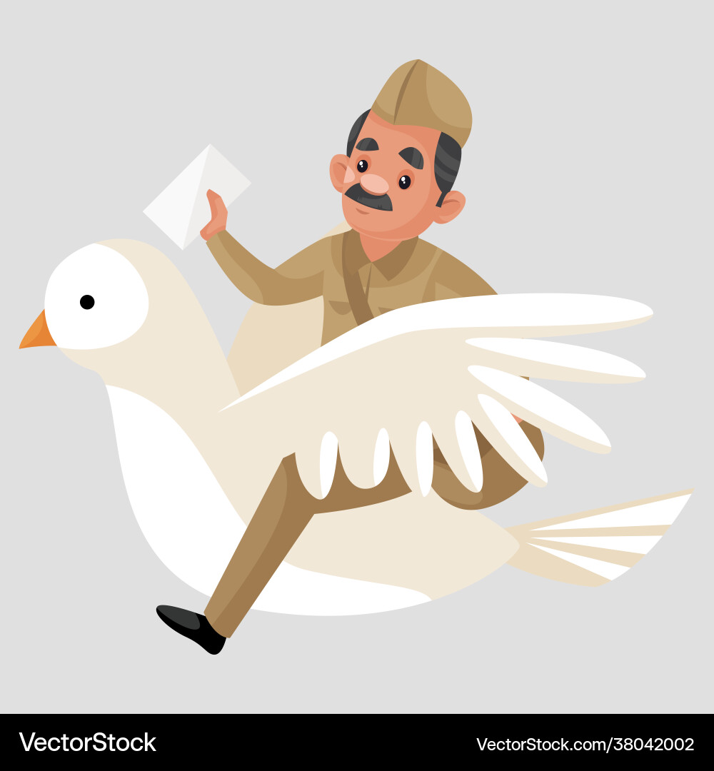 Postman cartoon character Royalty Free Vector Image