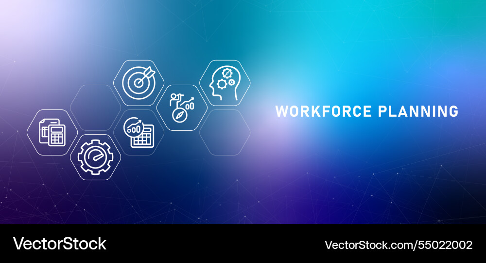 Workforce planning employee placement allocation Vector Image