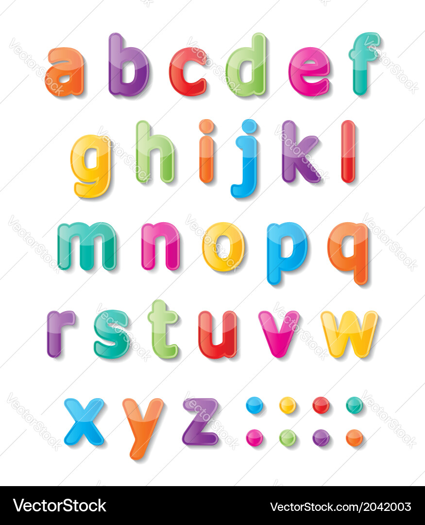 Abc font Royalty Free Vector Image - VectorStock