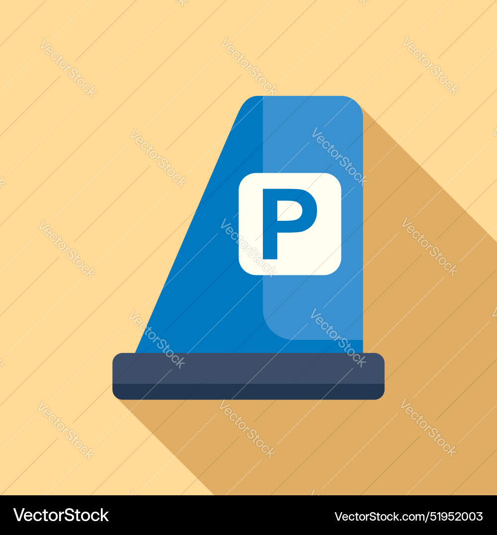 Blue parking sign indicating space Royalty Free Vector Image