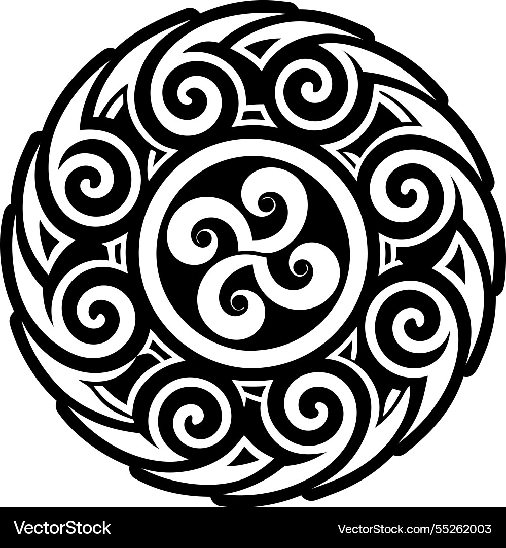 Tapa pattern icon in glyph style Royalty Free Vector Image