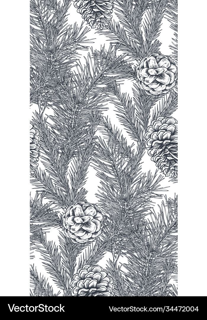 Christmas Floral Branch Pattern Royalty Free Vector Image