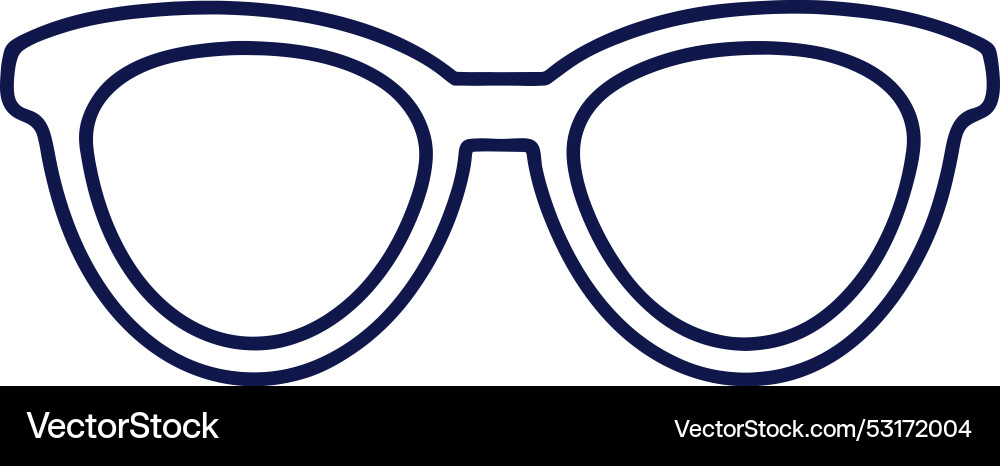 Eye glasses icon on white background Royalty Free Vector