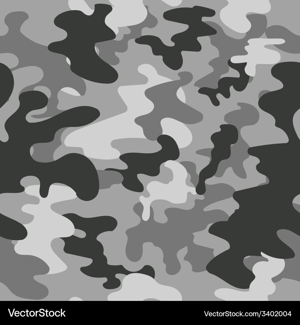 Seamless square camouflage pattern grey Royalty Free Vector