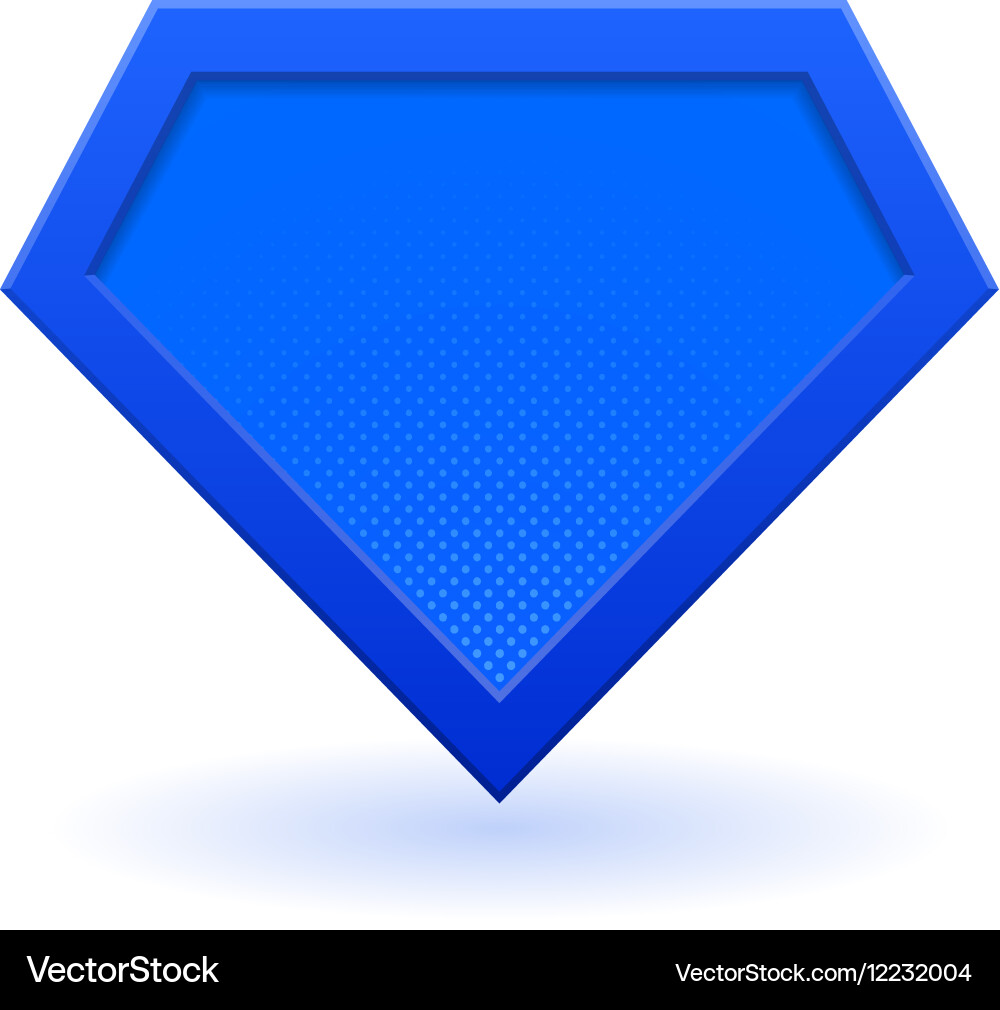 Superhero Logo Template - Blue Royalty Free Vector Image