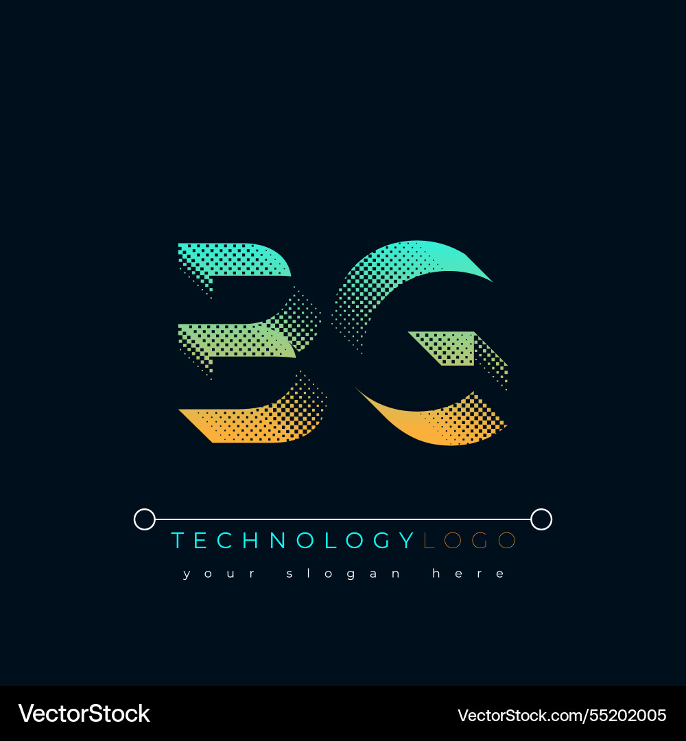 Bg abstract letter Royalty Free Vector Image - VectorStock