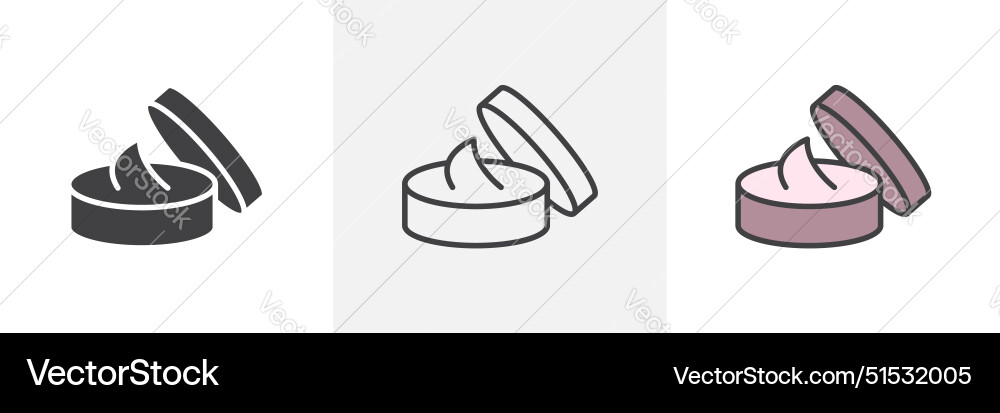 Body skin cream icon set moisturizer cream Vector Image