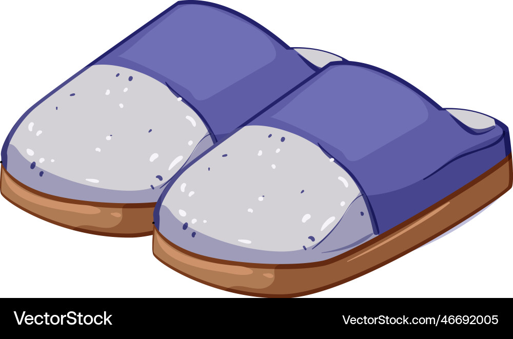 Fur kid slippers cartoon Royalty Free Vector Image