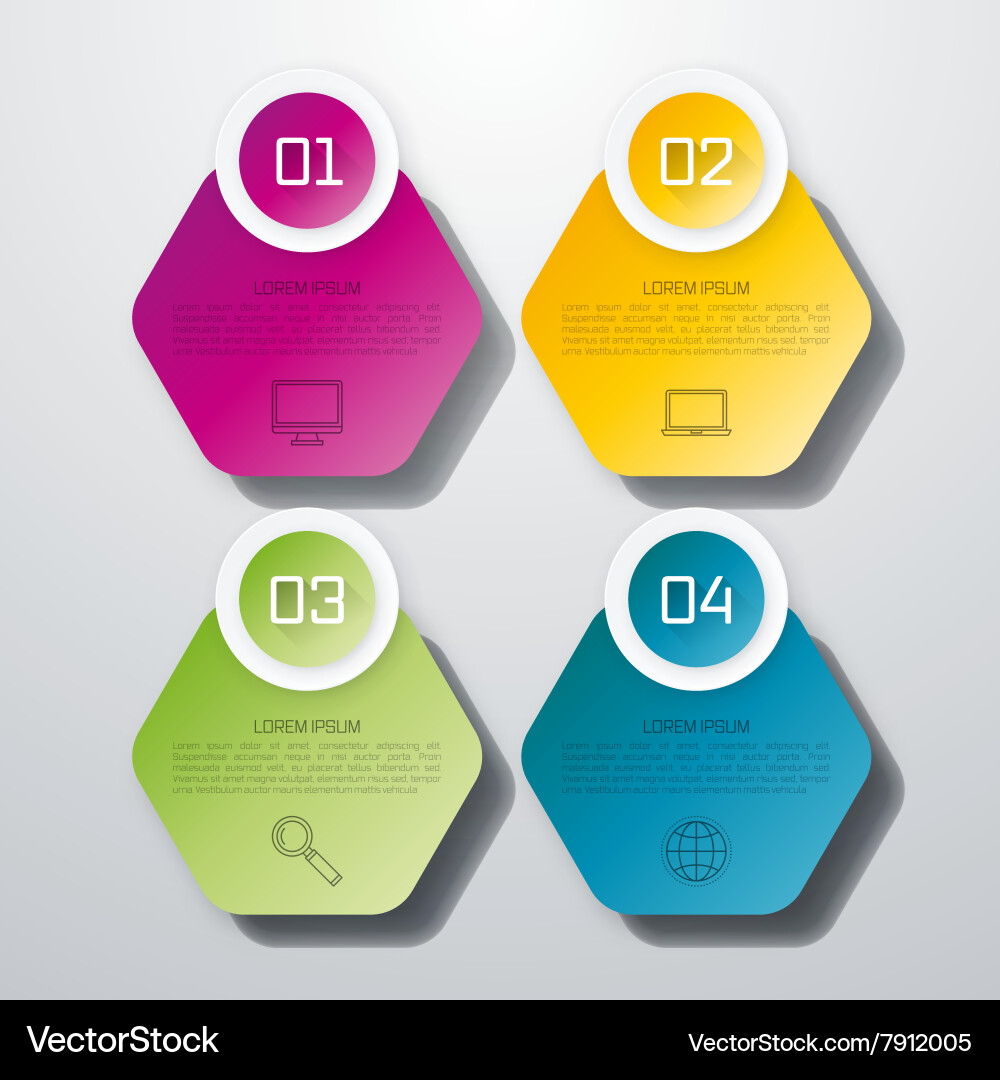 Infographics four Royalty Free Vector Image - VectorStock