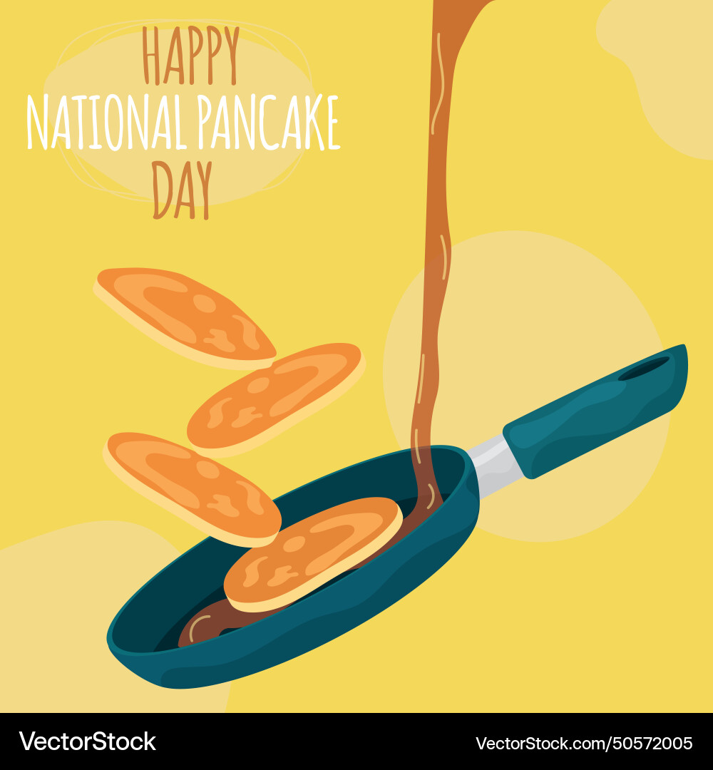 National pancake day background Royalty Free Vector Image