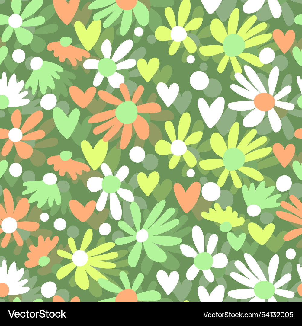 Seamless floral pattern based on traditional folk Vector Image