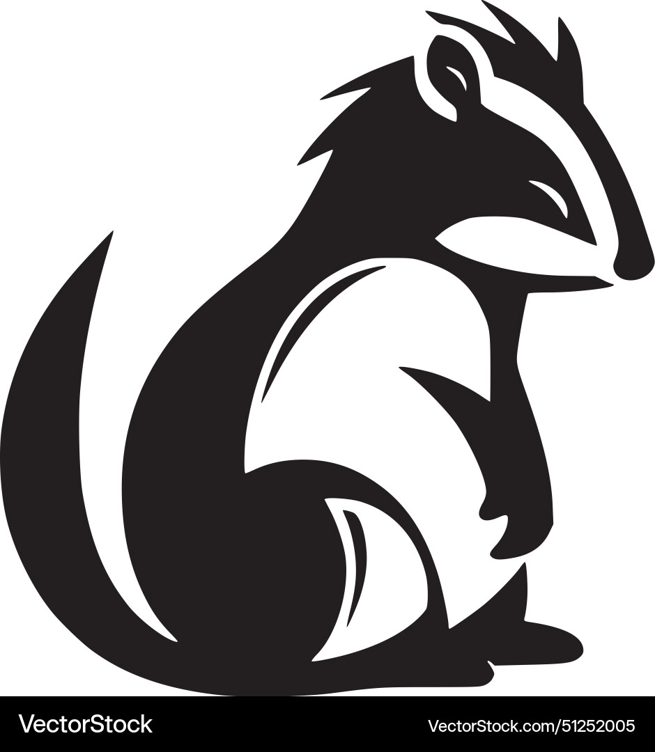 Skunk - minimalist and simple silhouette Vector Image