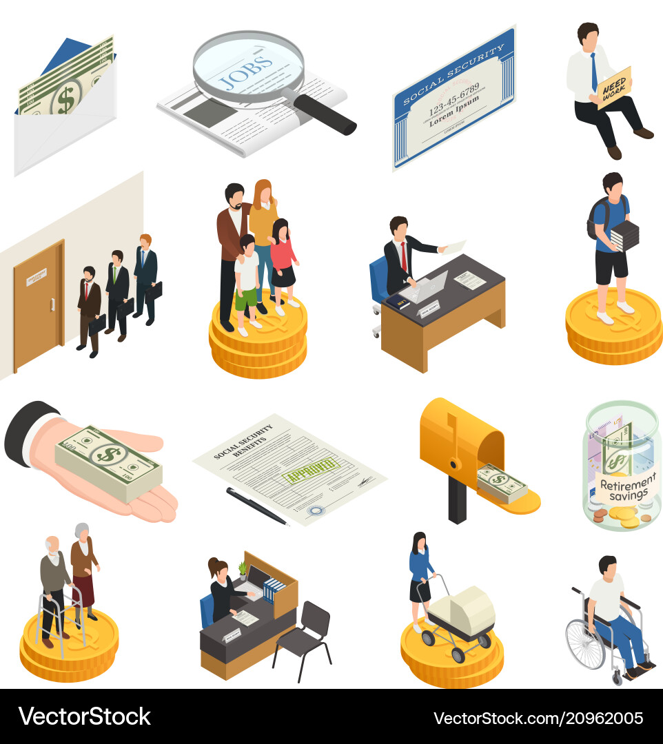 Social Security Icons - Support Royalty Free Vector Image