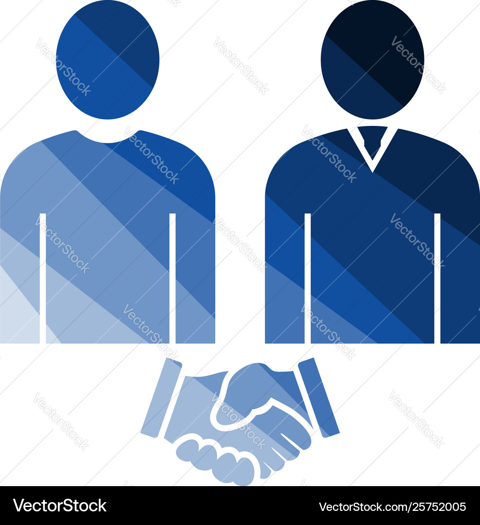 Two man making deal icon Royalty Free Vector Image