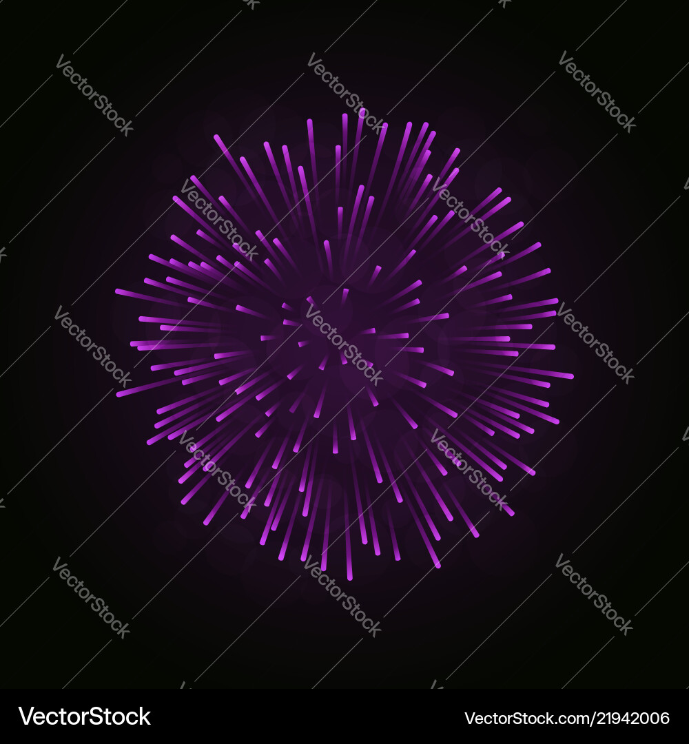 Beautiful pink firework bright isolated Royalty Free Vector