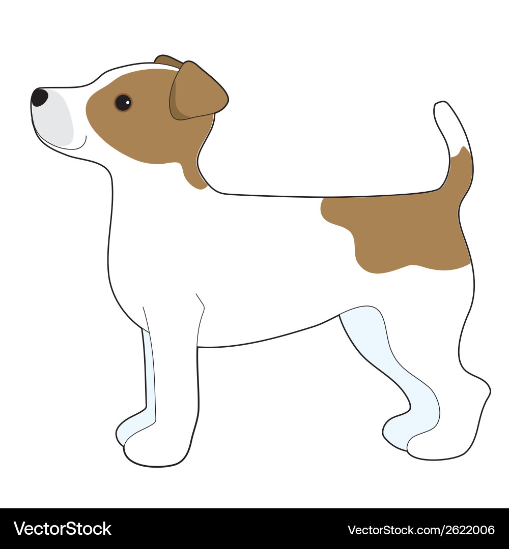 Cute Jack Russell Cartoon Royalty Free Vector Image