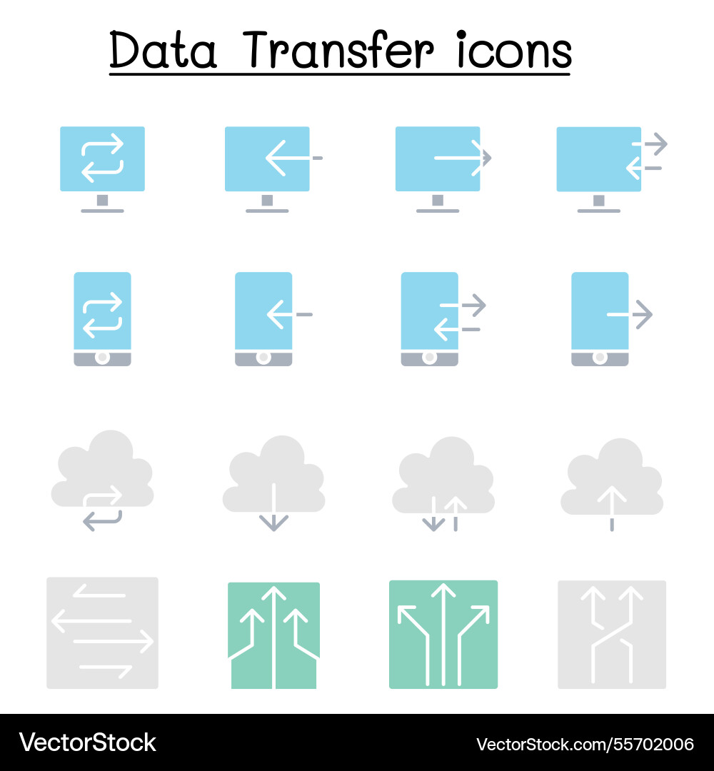 Data transfer internet network connection icon Vector Image