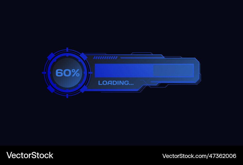 Hud futuristic Progress bar sci fi Schnittstelle Vektorbild