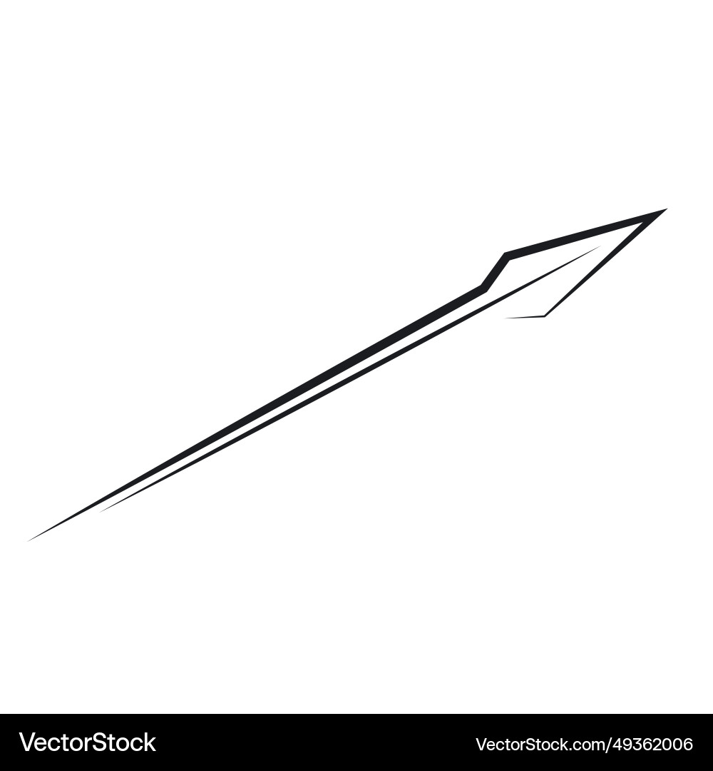 Line Art Spear Warrior Icon Royalty Free Vector Image