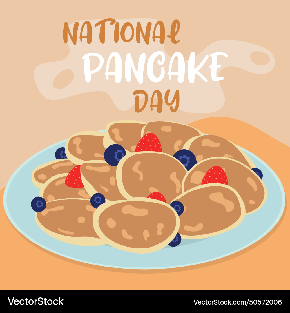 National pancake day background Royalty Free Vector Image