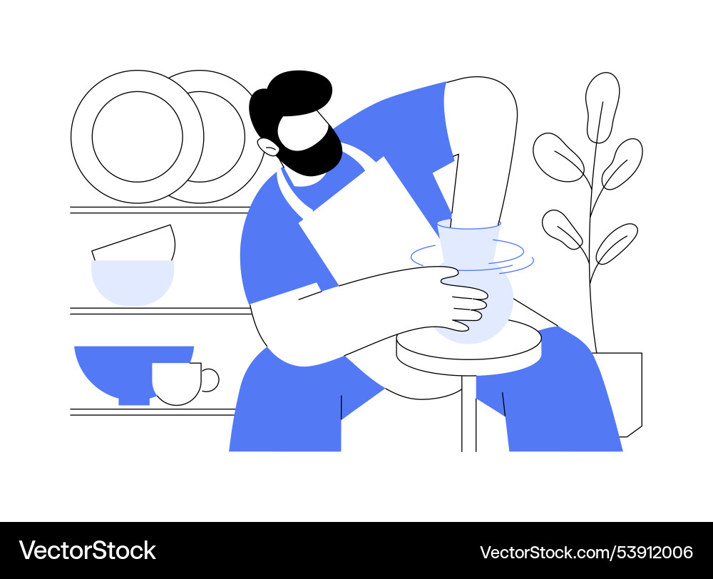 Pottery isolated cartoon Royalty Free Vector Image