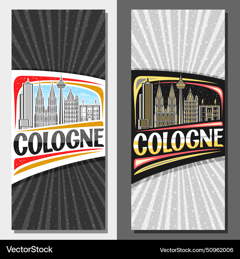 Vertical layouts for cologne Royalty Free Vector Image