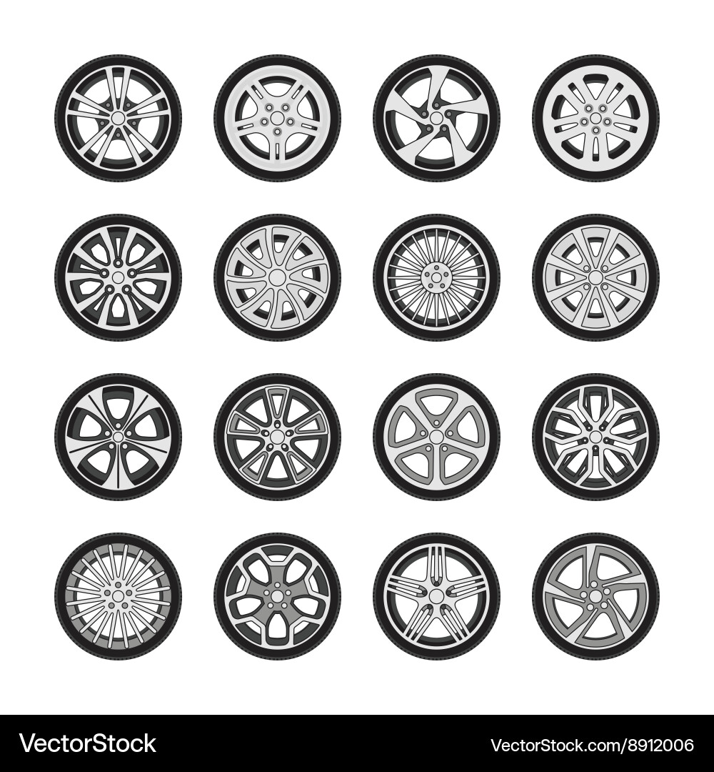 Wheel disks Royalty Free Vector Image - VectorStock