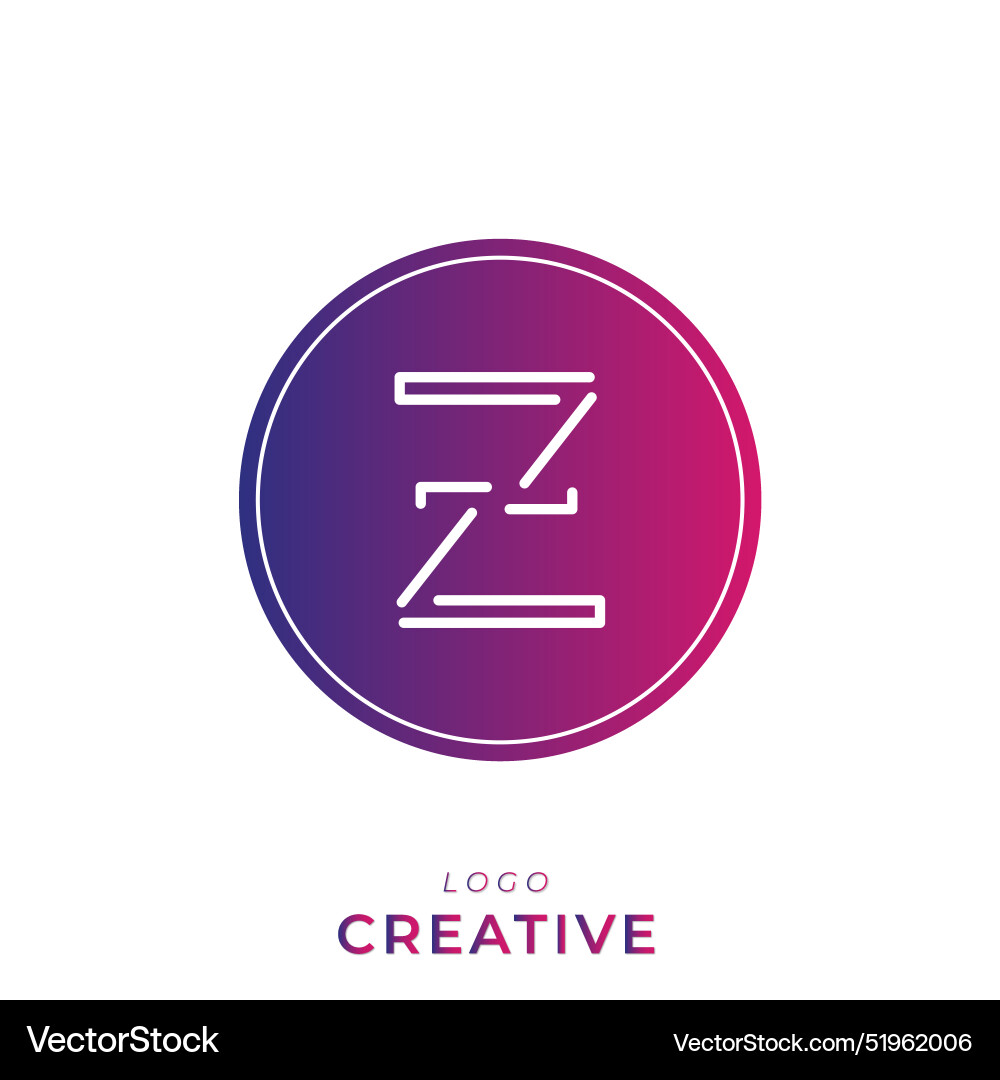 Z creative latter logo design branding logo desig Vector Image