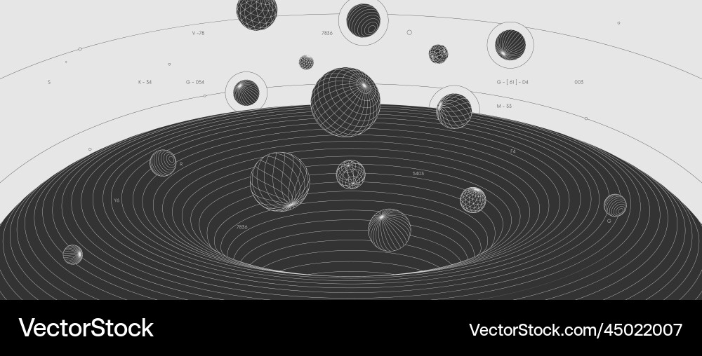 Abstract Geometric Wormhole Royalty Free Vector Image