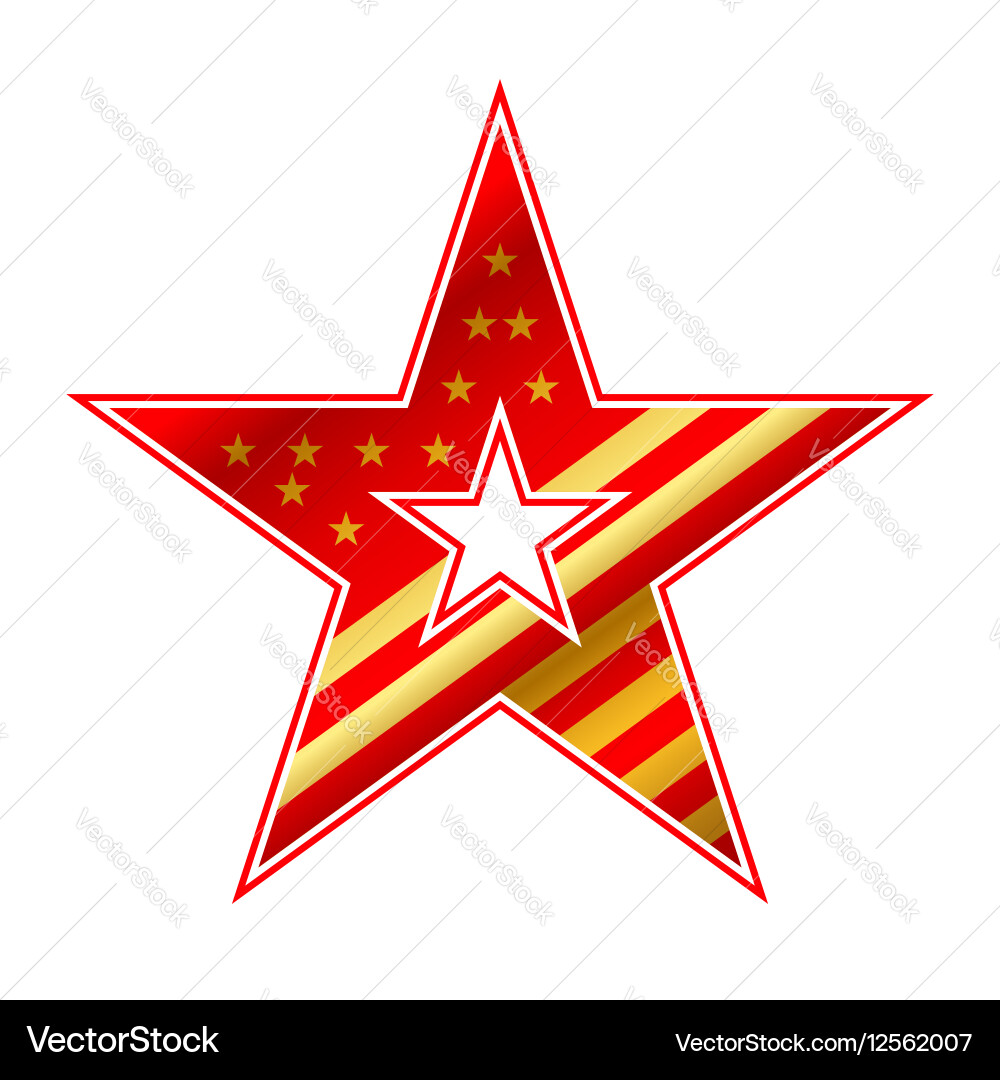 American star sign Royalty Free Vector Image - VectorStock